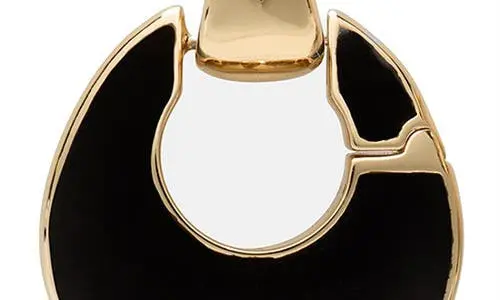 Kate Spade New York Enamel Drop Hoop Earrings - Black