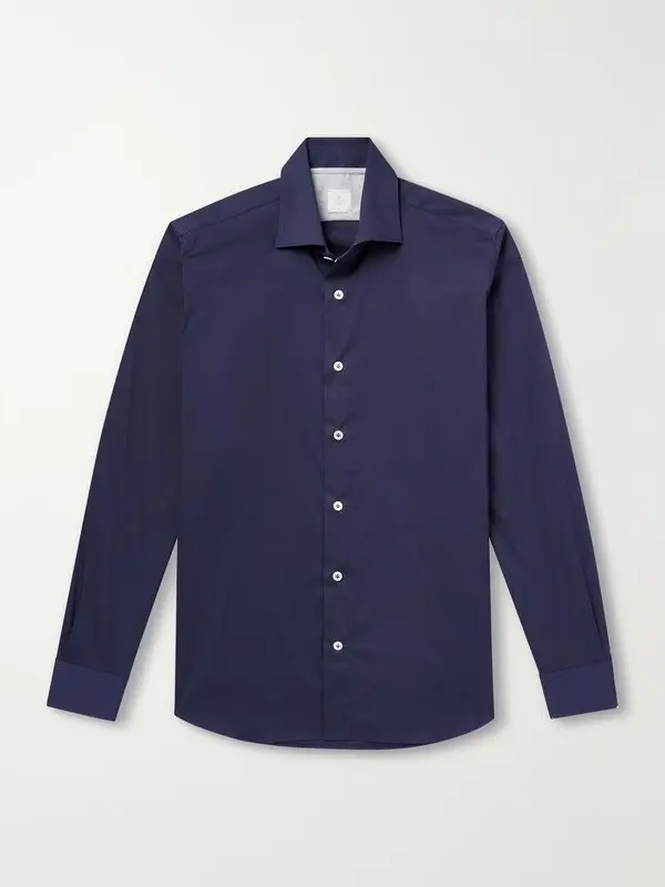 Eleventy Cotton-blend Shirt - Blue