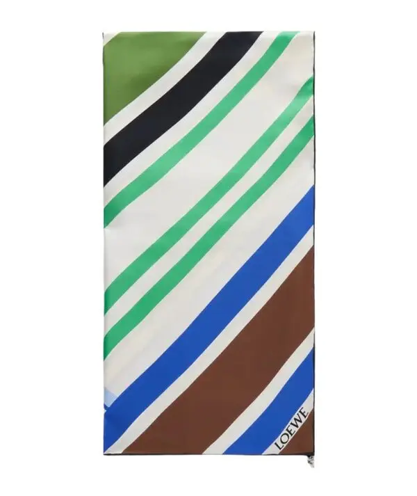 Loewe Striped Silk Scarf - Multi