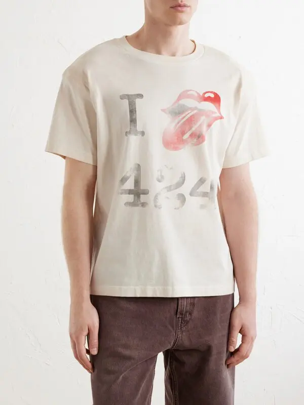 424 I Love Printed Cotton-jersey T-shirt