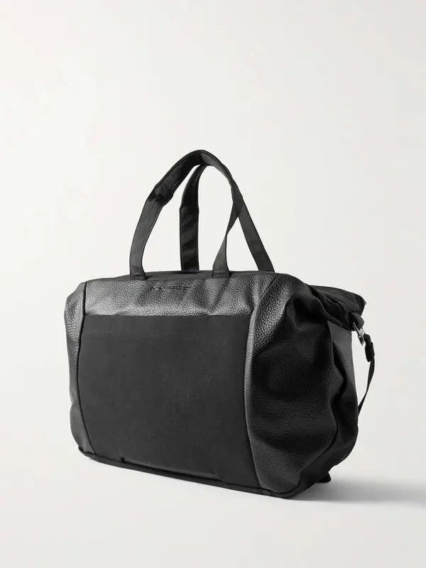 DB JOURNEY Entour Full-grain Leather And Suede Weekend Bag