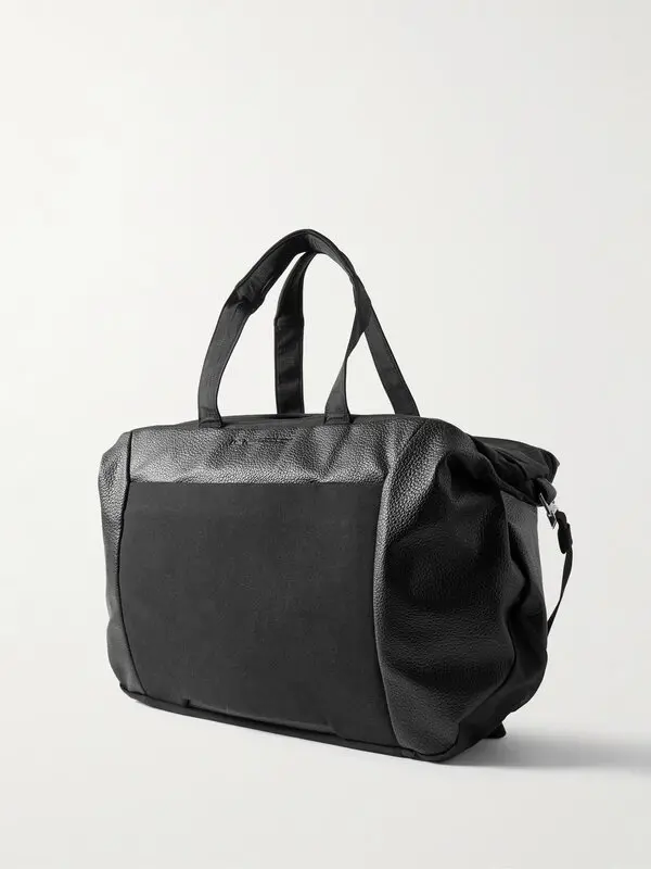 DB JOURNEY Entour Full-grain Leather And Suede Weekend Bag