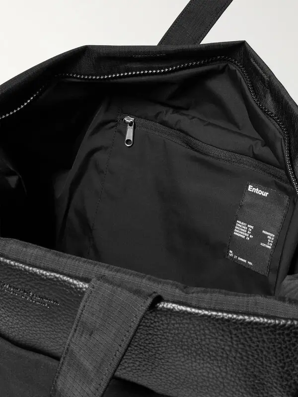 DB JOURNEY Entour Full-grain Leather And Suede Weekend Bag