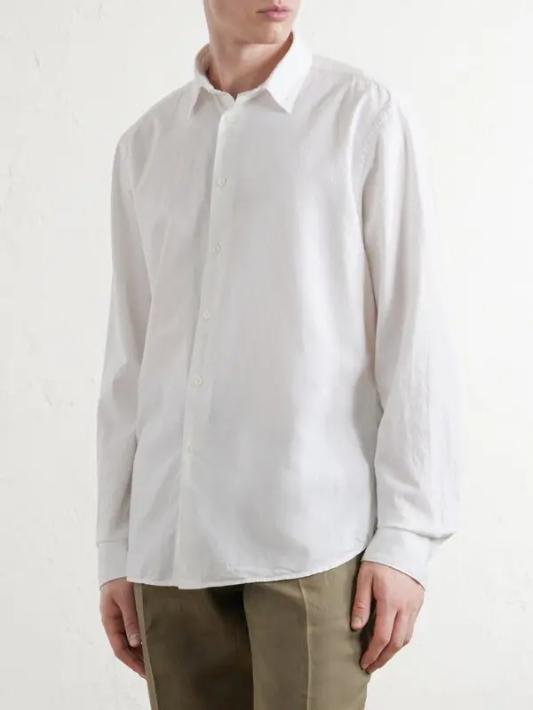 Canali Garment-dyed Cotton Shirt
