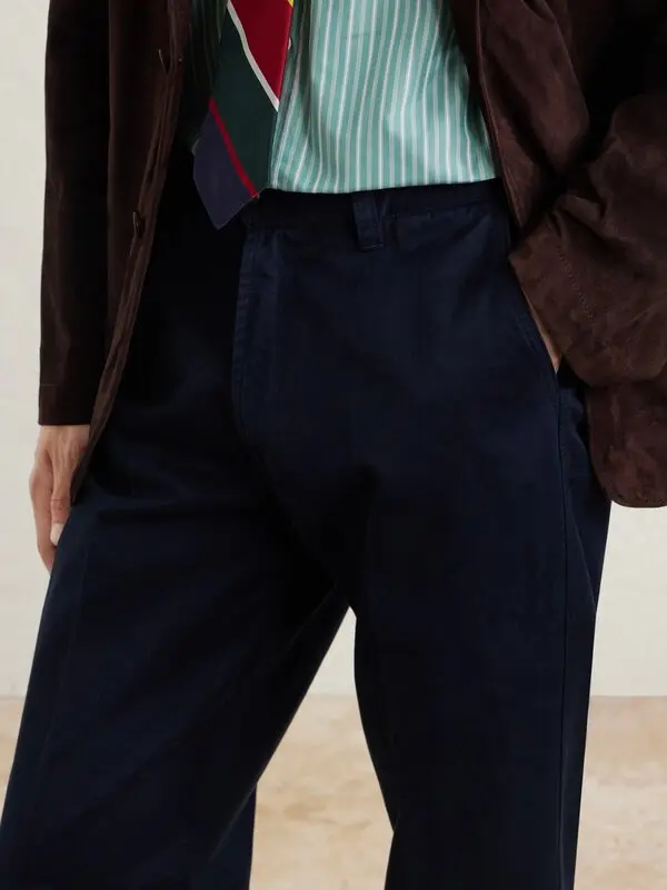 DRAKE'S Straight-leg Cotton Trousers