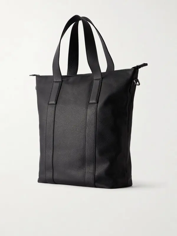 Canali Full-grain Leather Tote Bag