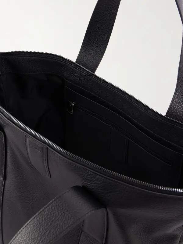 Canali Full-grain Leather Tote Bag