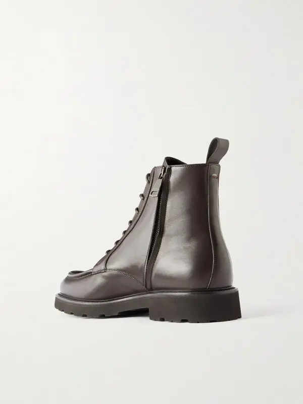 Canali Leather Lace-up Boots