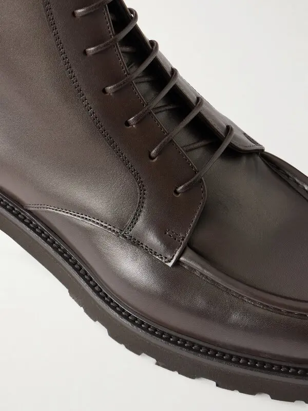 Canali Leather Lace-up Boots