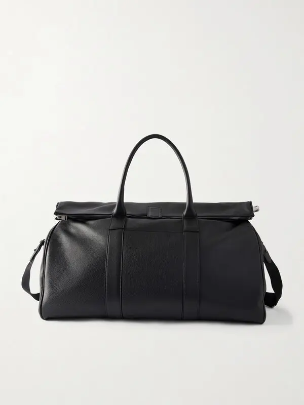 Canali Full-grain Leather Tote Bag - Black
