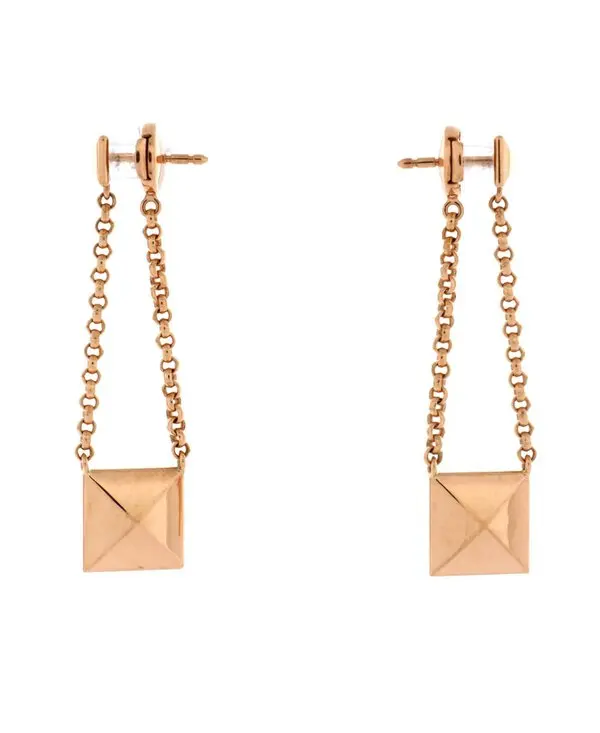 Hermès Clou D'h Drop Earrings 18k Rose Gold