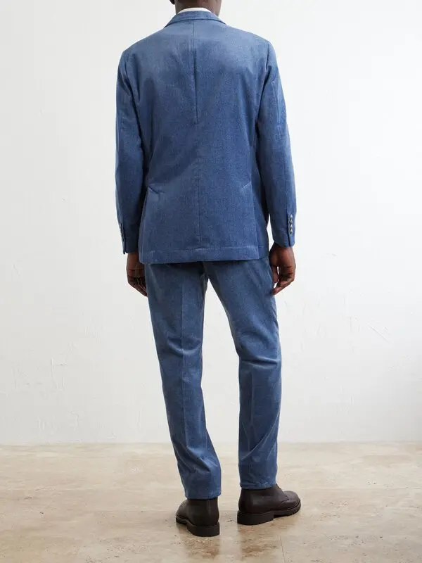 Brunello Cucinelli Double-breasted Cotton-velvet Suit Jacket