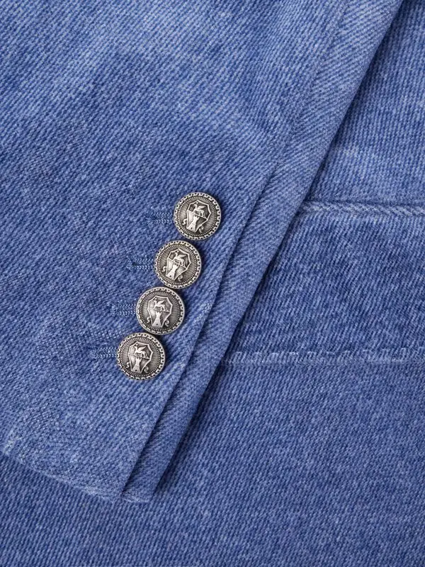 Brunello Cucinelli Double-breasted Cotton-velvet Suit Jacket