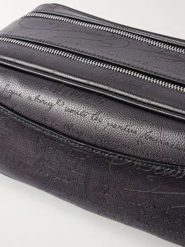 Berluti Formula 1003 Scritto Venezia Leather Wash Bag