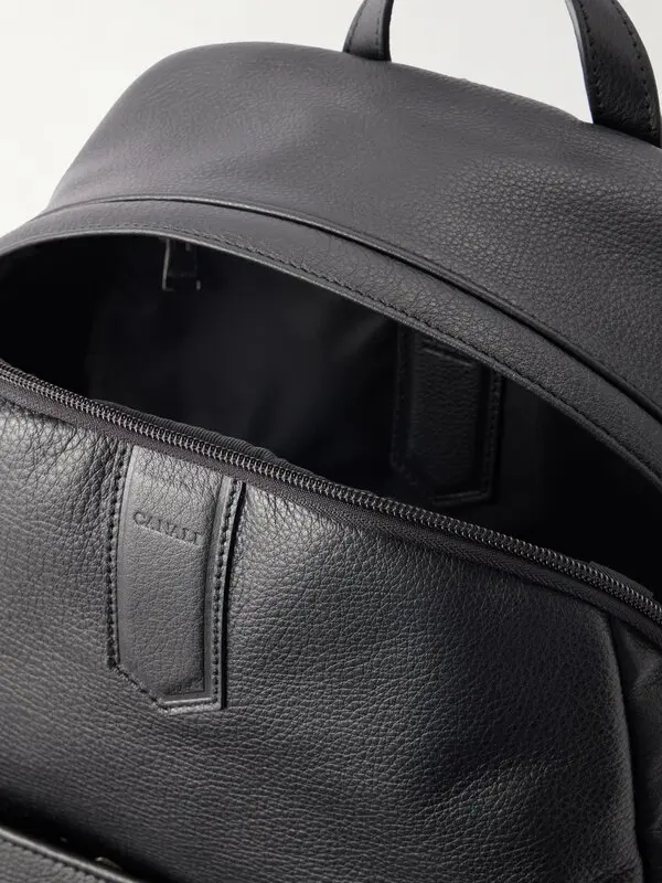 Canali Full-grain Leather Backpack