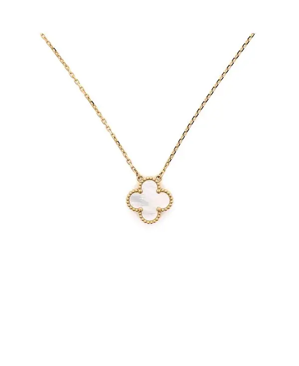 VAN CLEEF & ARPELS Vintage Alhambra Pendant Necklace 18k And Mother Of Pearl, 16.5 - Gold