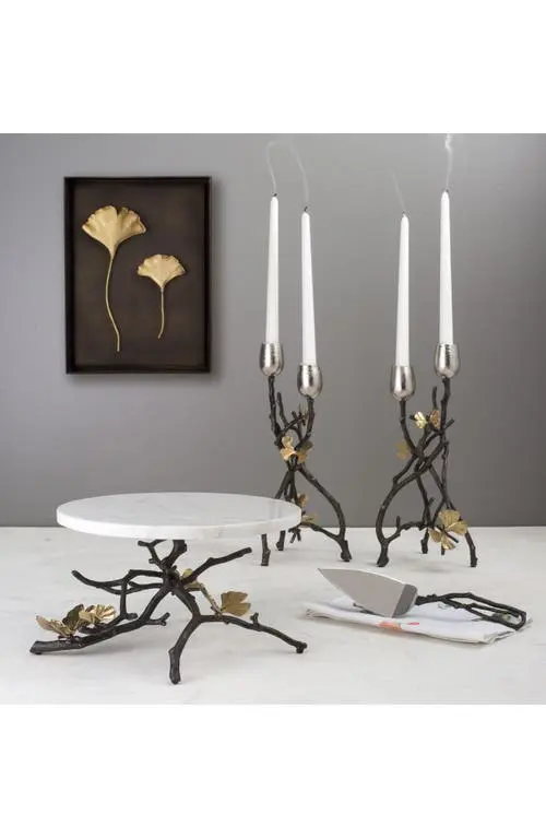 Michael Aram Butterfly Ginkgo Set Of 2 Candleholders