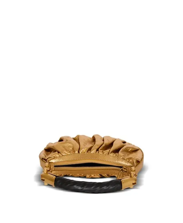 Balmain Ebene Mini Bag In Lame Leather