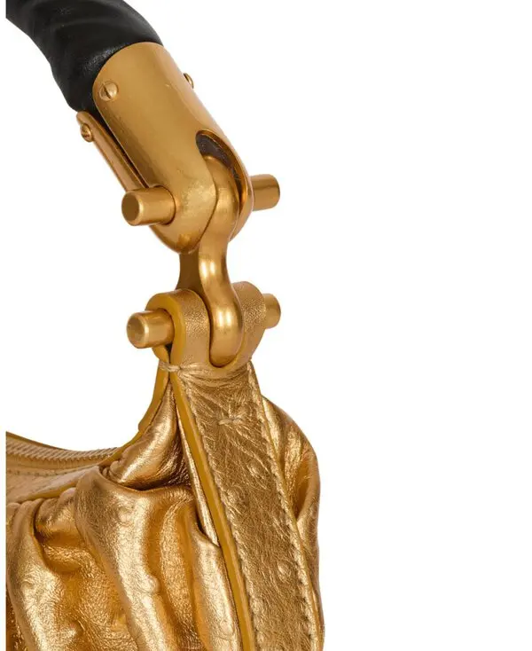 Balmain Ebene Mini Bag In Lame Leather