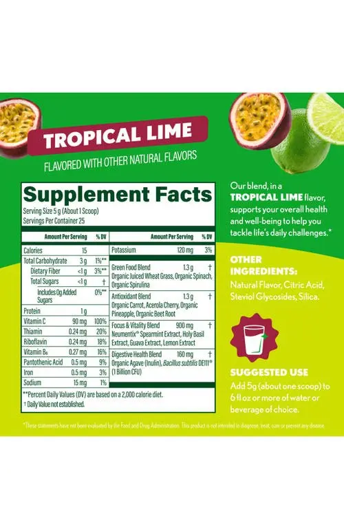 AMAZING GRASS Sweet Greens Superfood Powder, Tropical Lime