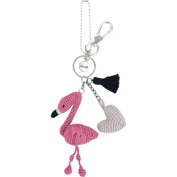 THE SAK Yarnicharmz Hand Crochet Dangle - Flamingo