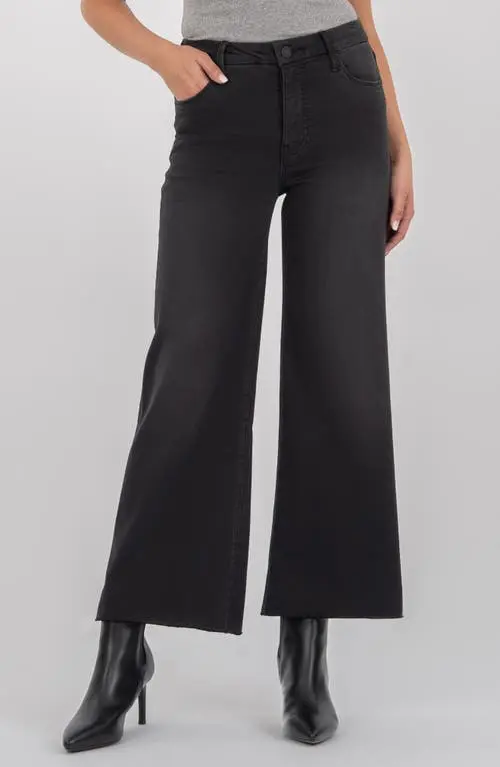 Kut From The Kloth Meg Raw Hem High Waist Ankle Wide Leg Jeans - Experiences