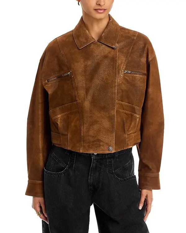 Isabel Marant Étoile Belma Cropped Jacket - Brown
