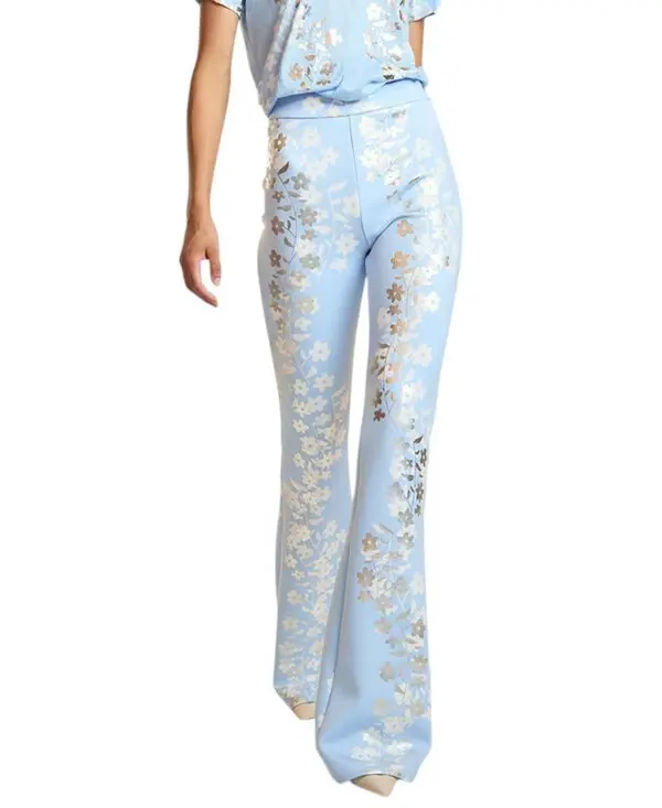 Cynthia Rowley Metallic Bonded Pants