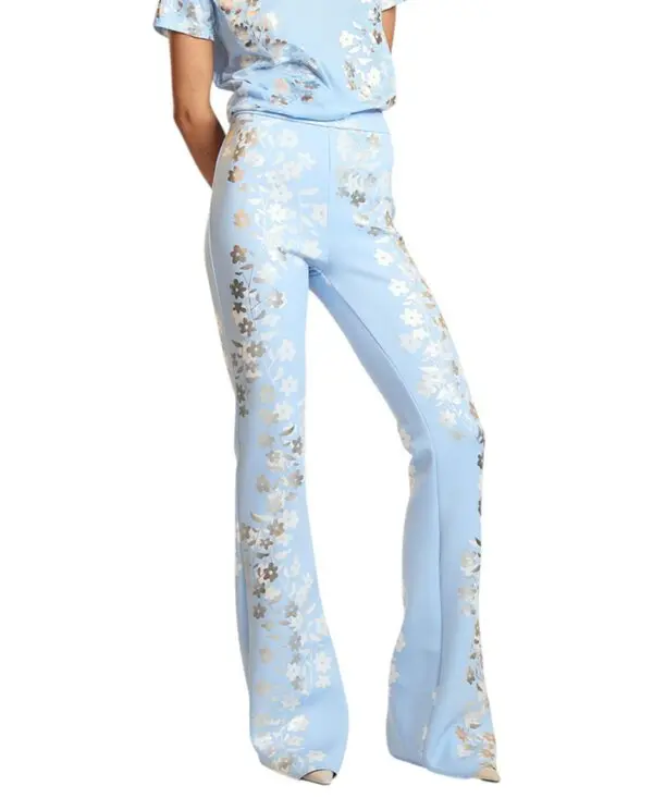 Cynthia Rowley Metallic Bonded Pants