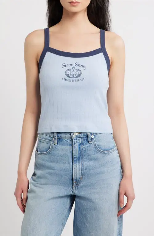 Daydreamer Siren Song 90s Pointelle Tank - Blue Combo