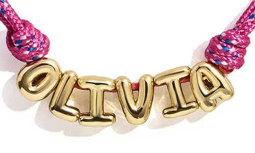 Baublebar Bubble Letter Custom Paracord Necklace