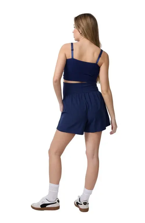 INGRID & ISABEL High-low Active Maternity Pant - Navy