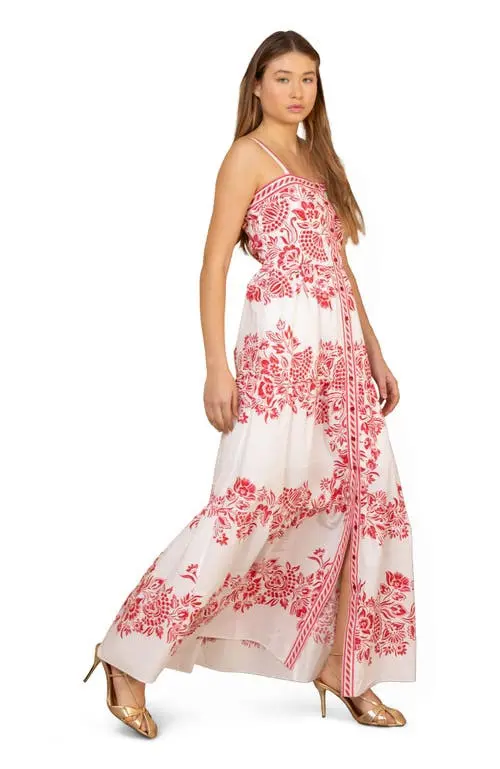 Hale Bob Jream Cotton Poplin Maxi Dress - Red