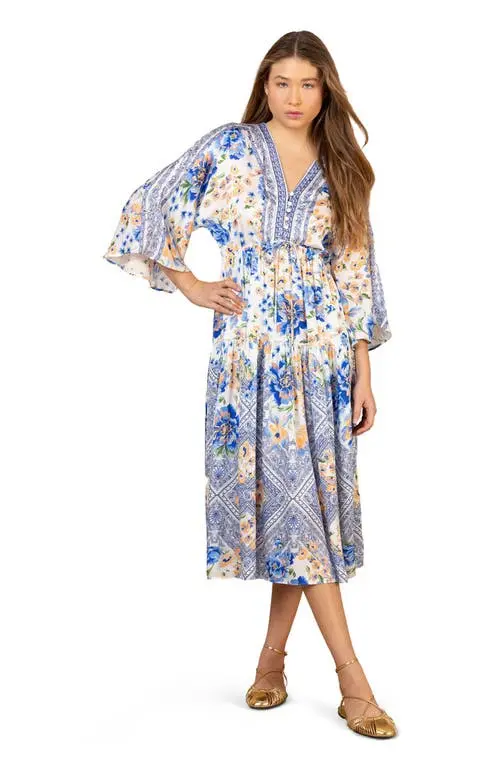 Hale Bob Arianell Charmeuse Midi Dress - Blue