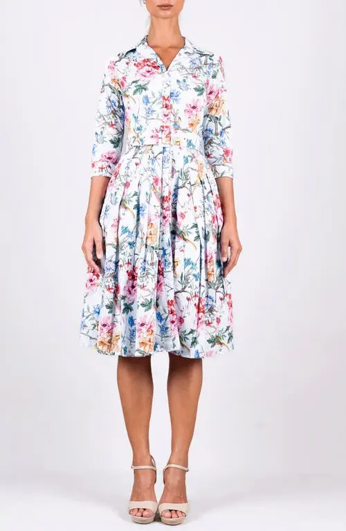 Samantha Sung Heart Manor Long Shirtdress - Multi