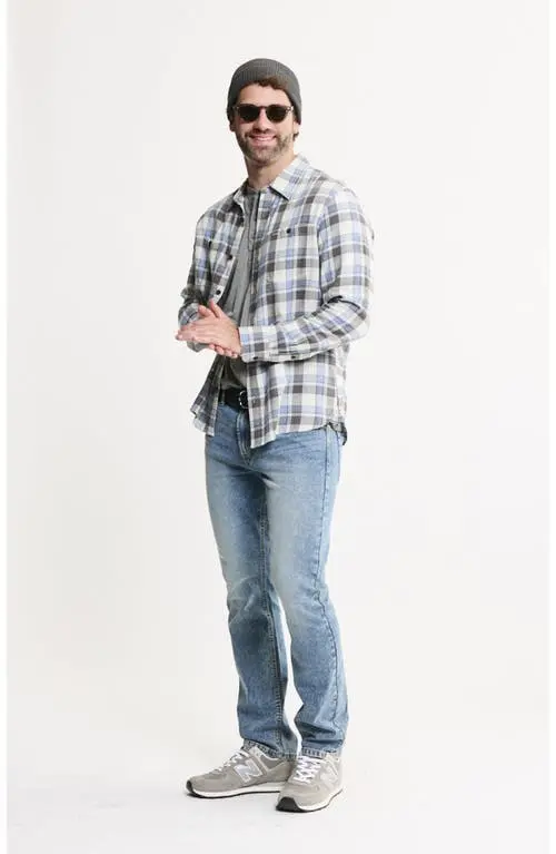 JACHS Rye Soft Touch Flannel Workshirt - Blue
