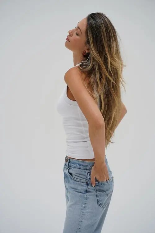 Lna Double Layer Ribbed Tank Top - White