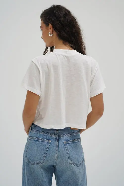 Lna Ava Cotton Tee - White