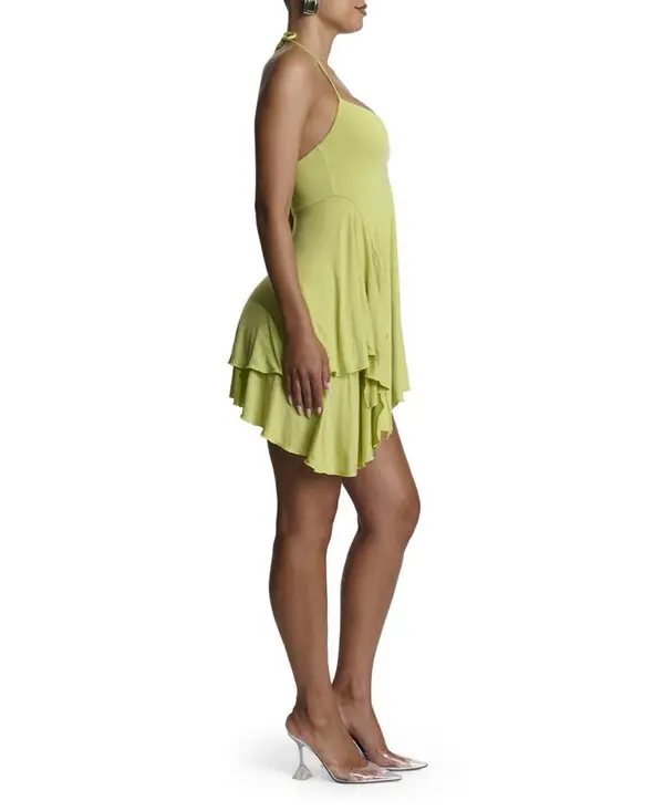 Naked Wardrobe Micro Modal Strap Double Slit Mini Dress