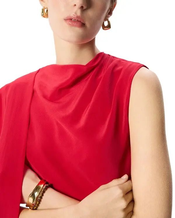 Whistles Cowl Neck Silk Drape Top