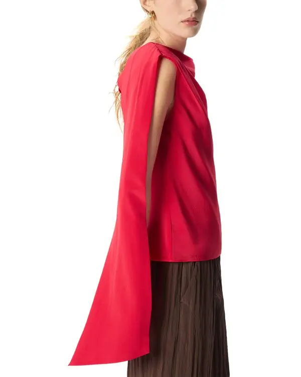 Whistles Cowl Neck Silk Drape Top