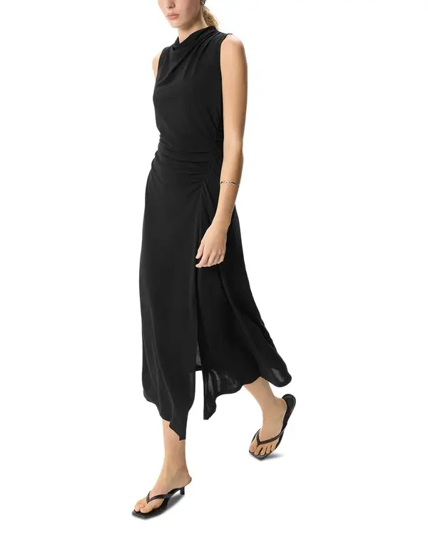 Whistles Ruched Halter Jersey Dress