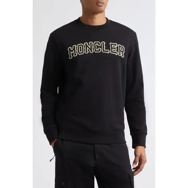 Moncler Logo Graphic Sweatshirt - Black