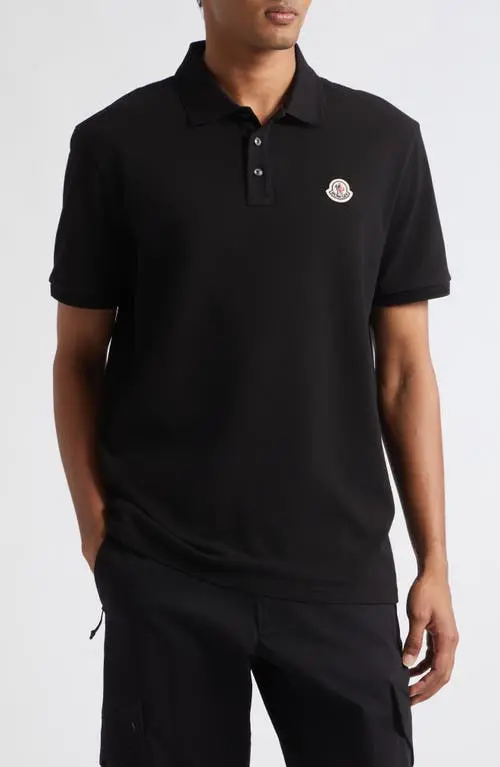 Moncler Cotton Polo - Black