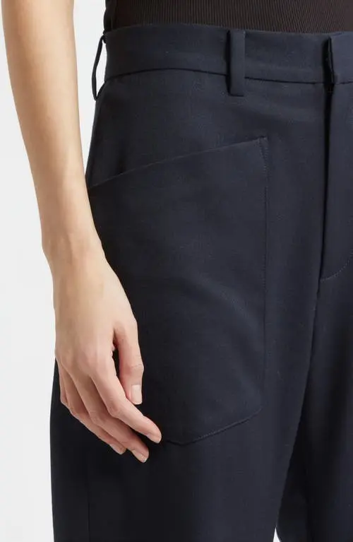 NILI LOTAN Shon Virgin Wool Crop Pants