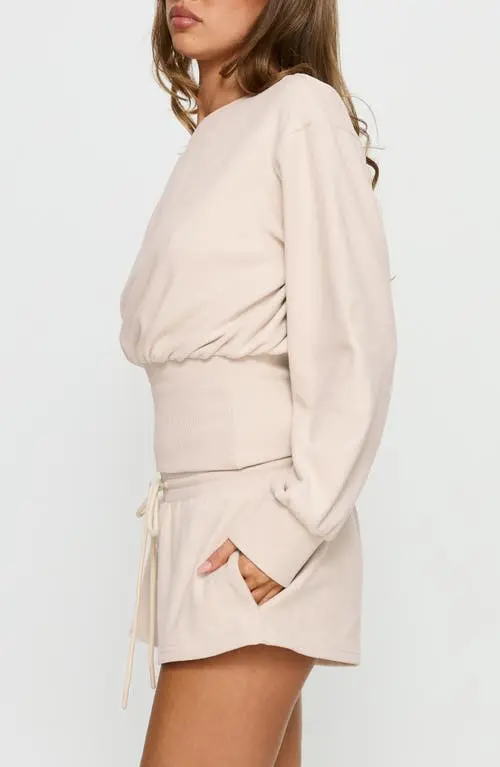 Princess Polly Cassey Off The Shoulder Slouchy Sweatshirt