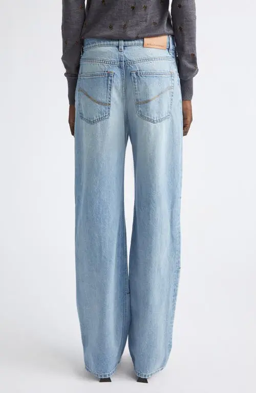 Stella McCartney Distressed Patched Straight Let Jeans