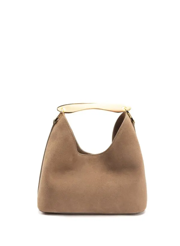 ELLEME Boomerang Small Suede Shoulder Bag - Tan