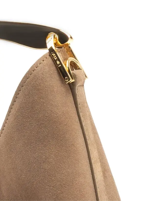 ELLEME Boomerang Small Suede Shoulder Bag - Tan