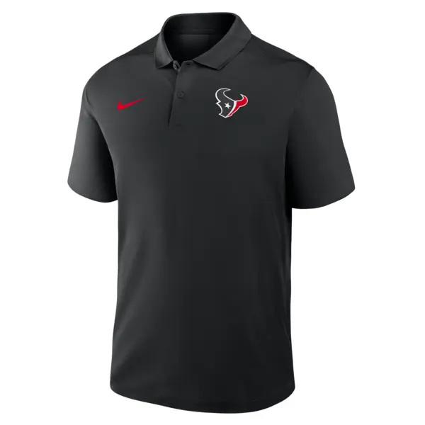 Nike Houston Texans Logo Victory Dri-fit Nfl Polo - Black
